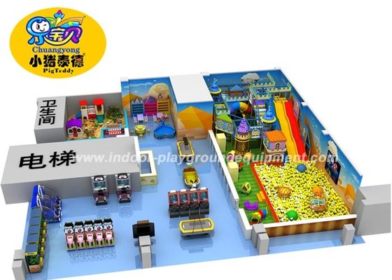 Colorful Soft Play Centre Equipment For Games European Standard Anti - Crack