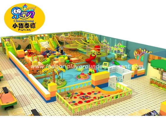 Colorful Soft Indoor Playground Equipment With Ball Pool / Baby Soft Play Equipment