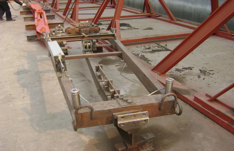 16 degrees, 3m Air cylinder mining monorail switch with kick-up block Apply to I155 track