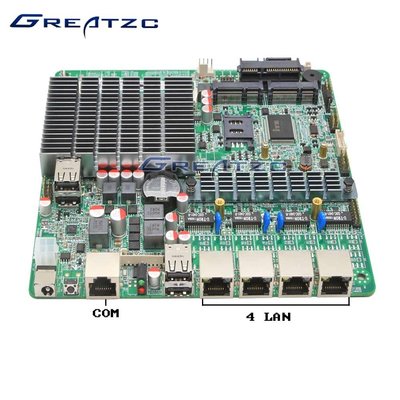 Fanless INTEL Bay Trail Celeron J1800 Quad LAN Motherboard With WIFI