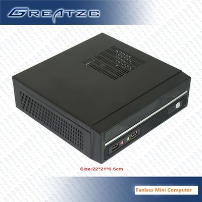 ATOM D2550 Fanless Industrial Computer Double Display Mini PC With HDMI & VGA