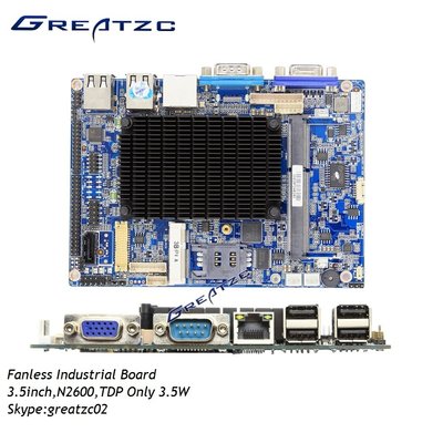 Fanless Industrial Mainboard 3.5 Inch Motherboard N2600 CPU Intel GMA3600 Graphics Card