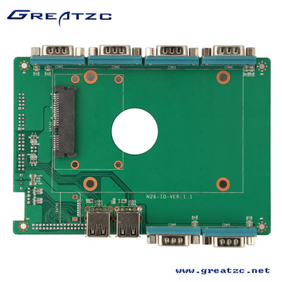 2 LAN Intel Atom N2600 Dual Core 3.5 Inch Motherboard With LVDS 6 USB 6 COM MPICE MSATA