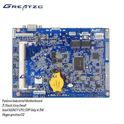 3.5 Inch Fanless Motherboard / Industrial Motherboard Support 1080P