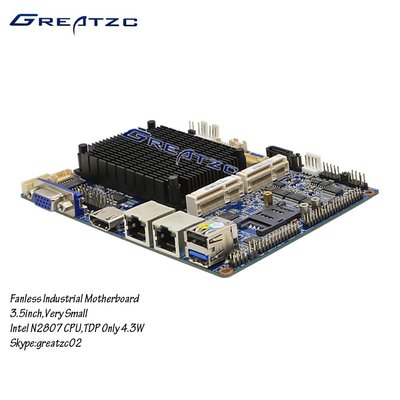 3.5 Inch Fanless Motherboard / Industrial Motherboard Support 1080P