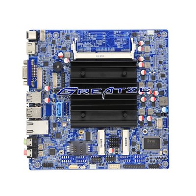 Mini Industrial Fanless Embedded Motherboard Bay trail N3150 Quad Core 24Bit LVDS