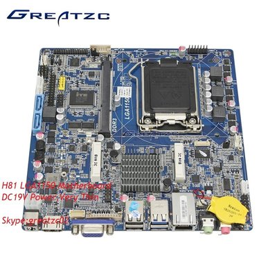 DC LGA1150 Motherboard Intel H81 , Mini ITX DC Board H81 Industry Usage