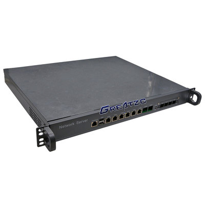 LGA1150 1U Rack Mounted Industrial Embedded Computer , Intel 6 LAN Gigabit Card