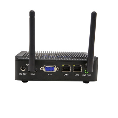 J1900 CPU fanless embedded computer , Small PC Fanless Industry Using