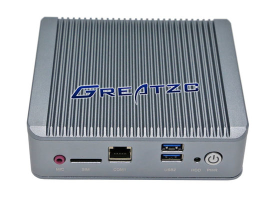 Quad Core CPU J1900 industrial embedded pc , Dual LAN fanless mini computer 4 USB