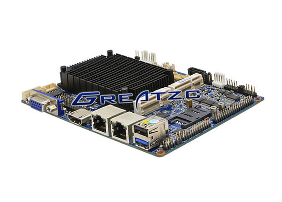 6 COM Industrial Embedded Motherboard , LVDS HDMI VGA Ports Fanless Motherboard