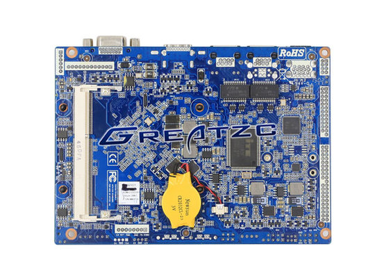6 COM Industrial Embedded Motherboard , LVDS HDMI VGA Ports Fanless Motherboard