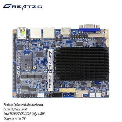 Industrial Fanless 3.5 Inch Motherboard 6 RS232 With VGA HDMI LVDS
