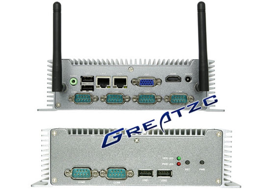 I5 3337u CPU Mini PC Computer , 6 COM RS232 RS485 RS422 Small Industrial PC