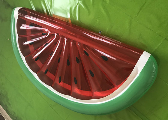 Eco-friendly PVC Inflatable Pool Bed , Red Watermelon Slice Pool Float for Hot Summer
