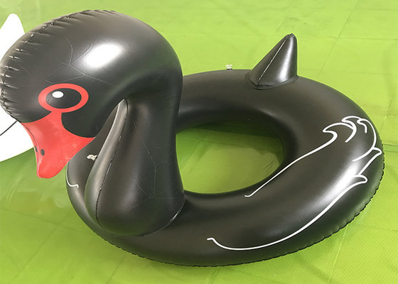 PVC Swimming Pool Floats Swan Float With Inflatable Black Swan Ring Float