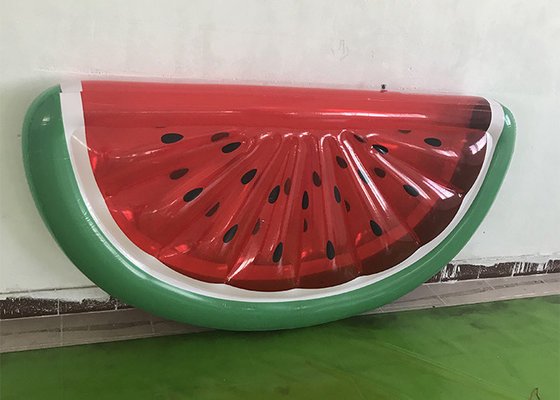 Eco-Friendly Red / Green Watermelon Pool Float Swimming Pool Toys 180cm*90cm