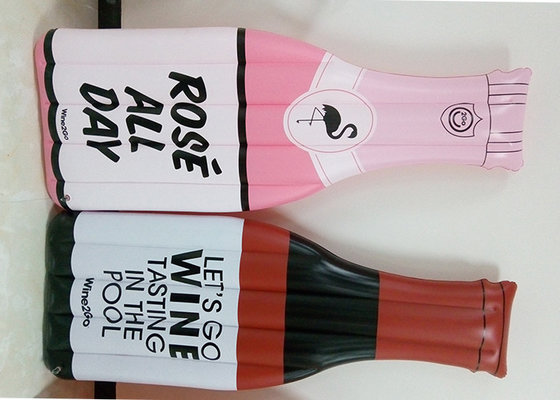 Pink Wine Bottle Float Special Events , Water Play Pool Floats For Adults