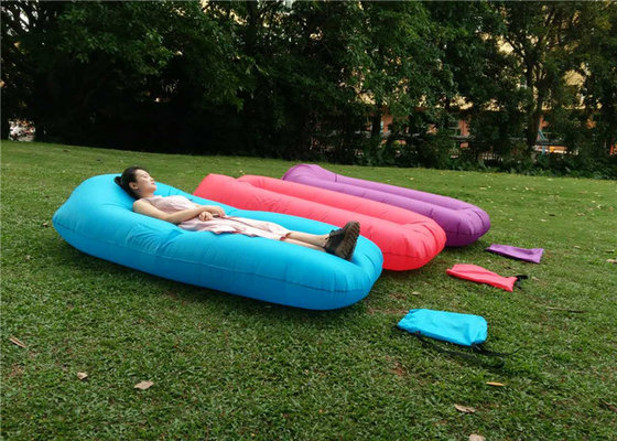 Traveling Bag Inflatable Outdoor Sofa , Waterproof Nylon Inflatable Air Sofa Bed