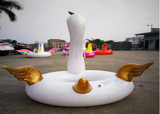 Water Swimming Swan Inflatable Floating Toys with Golden Wing 180cm