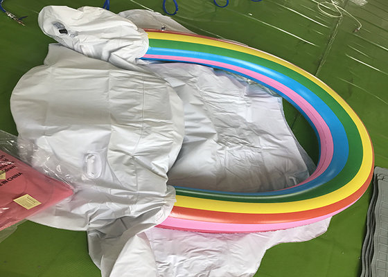 Giant Adult Inflatable Water Floats White Rainbow Bridge Cool Pool Floats