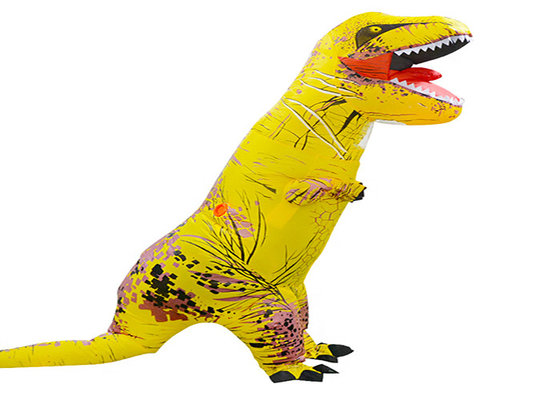 Yellow Dinosaur Costume Inflatable Kids Toys with Waterproof Polyester Fabric