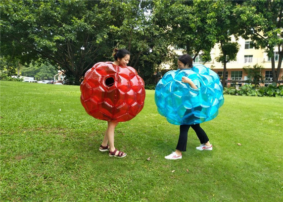 Blue Inflatable Body Ball Round Shape , Outside Sport Bubble Balls For Adults 180*140cm