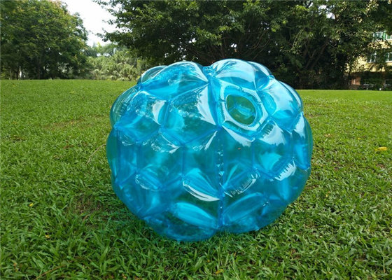 Blue Inflatable Body Ball Round Shape , Outside Sport Bubble Balls For Adults 180*140cm