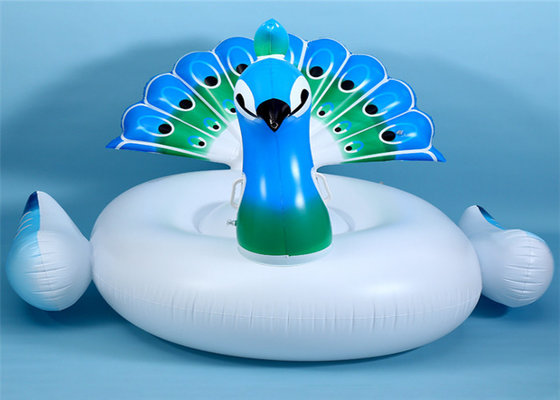 75' Color Peacock Inflatable Pool Floats Fashion Blue Peacock water Float From China Factory