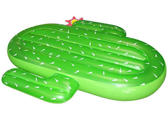 Green Cactus Pool Float for Summer Swimming Pool , 180*140cms Foam Water Mat