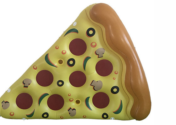 Yellow Pizza Slice Pool Float , Special Events Funny Inflatable Pool Toys