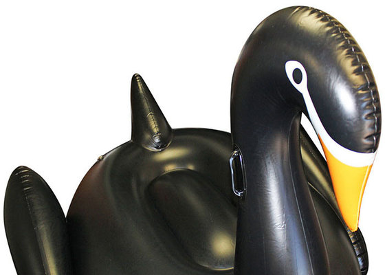 Black Inflatable Water Toy 190*120cm , 3.0kg Inflatable Swan Pool Float PVC Material