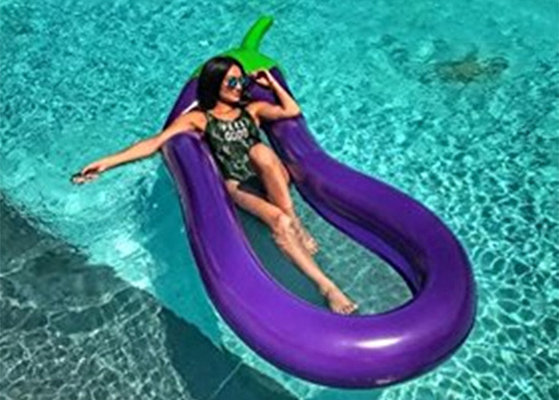 Giant Inflatable Water Floats Purple Eggplant Pool Float Toys WF-31
