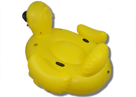 Inflatable Swimming Pool Floats 0.3mm PVC Big Yellow Duck Float With Sunglasses