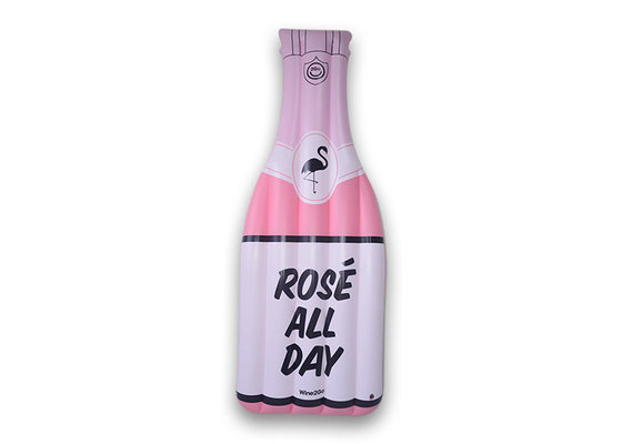 Pink Wine Bottle Float Special Events , Water Play Pool Floats For Adults