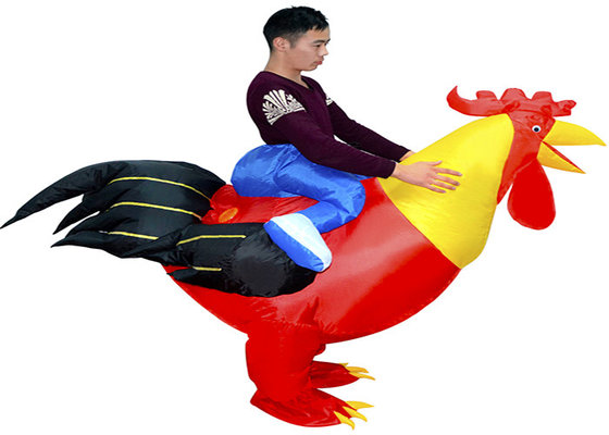 Adult 1.5-1.8m Cock Suit Inflatable Kids Toys Animal Toys Red Chicken Costume
