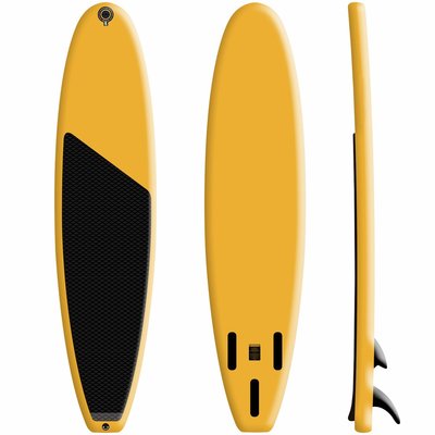 15PSI Pressure Inflatable Carbon Fiber Surfboard Yellow Color Custom Color