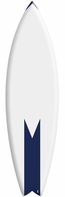 Super Light EPS Foam 6'5" Fiberglass Shortboard Surfboard SL1085 White Color
