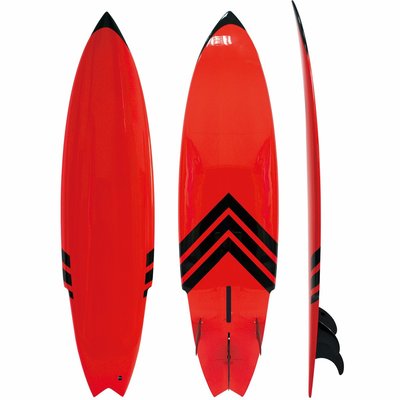 Fiberglass EPS Short Surfboards 30ML Volume 15PSI Pressure Red Color