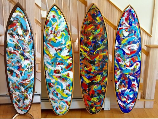 High Stability Fiberglass SUP Board 14''With Parrtern Size 14'X29"X6"