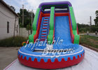 Amusement Park Inflatable Swimming Pool Water Slide CE AU With Double Stitch