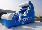 Adults Kids PVC Inflatable Water Slide Rental With Powerful Blower , Blue White