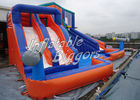 Commercial Red Inflatable Water Slidei Cannons For Adults , EN71 EN14960