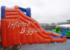 Commercial Red Inflatable Water Slidei Cannons For Adults , EN71 EN14960