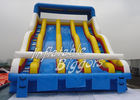 Waterproof Blue Inflatable Water Slide / Inflatable Water Pool For Home Kids