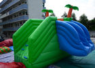 Commercial Green Jurassic Inflatable Water Parks Game For Water Amusement Park