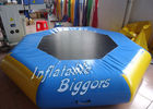 Blue Swimming Pool Floating Water Trampoline Inflatable Game For Rent
