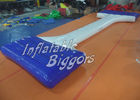 Festival Activity PVC Inflatable Water Game Balance Beam Blue , Blowing Up Inflatables