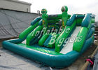 Backyard Curve Inflatable Water Slide Waterproof , Giant Water Pool Inflatable Slide