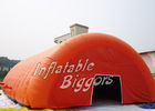 Rental Advertisement Orange Inflatable Dome Tent Marquee With Digital Inkjet Printing